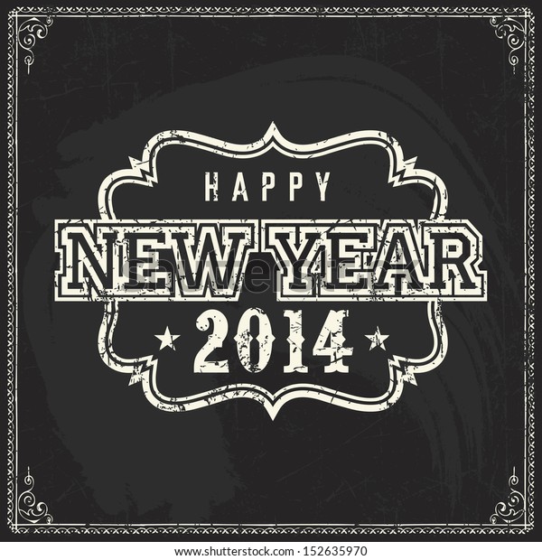 Year New Logo 2014 Chalkboard Offers Stock Vector (Royalty Free ...