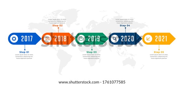 Yearly Timeline Infographic Workflow Business Template Stock Vector ...