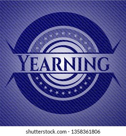 Yearning Emblem Denim Texture Stock Vector (Royalty Free) 1358361806 ...