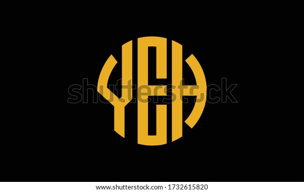 Yeh Circle Emblem Abstract Monogram Letter Stock Vector (Royalty Free ...