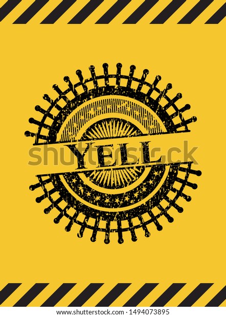 Yell Inside Warning Sign Black Grunge Stock Vector (Royalty Free ...