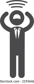 Yelling Angry Office Worker Icon Stressful Stock Vector (Royalty Free ...