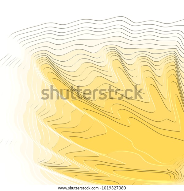 Yellow Abstract 3d Fan Shaped Pattern Stock Vector (Royalty Free ...