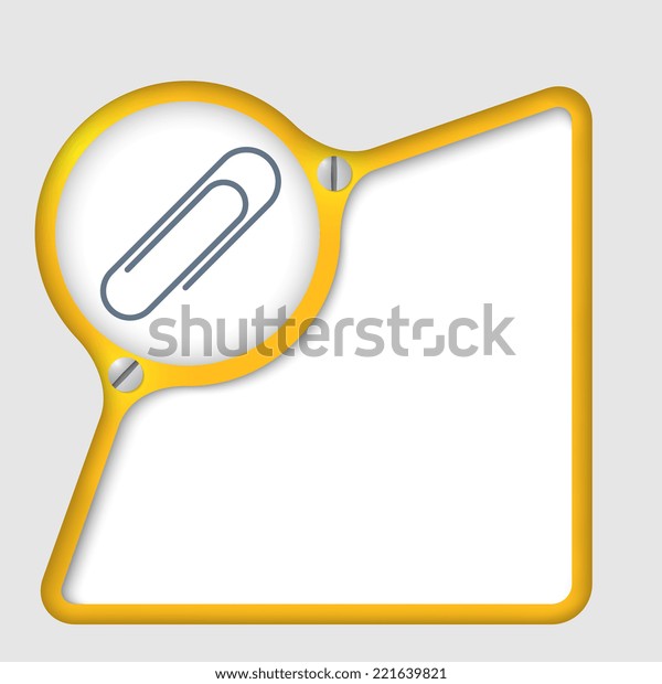 Yellow Abstract Frame Screws Paper Clip Stock Vector (Royalty Free ...