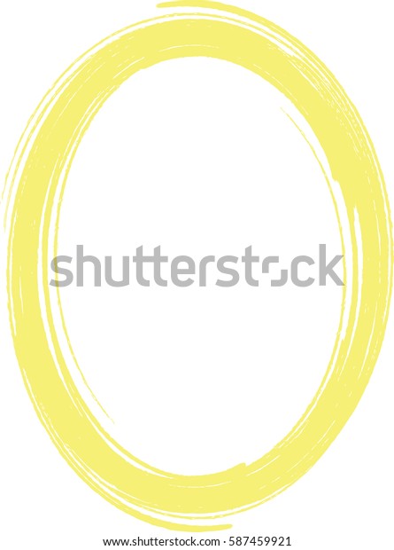 Yellow Abstract Oval Frame On Blame Stock Vector (Royalty Free ...
