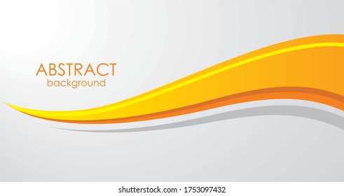 Yellow Abstract Wave Background Template Stock Vector (Royalty Free ...