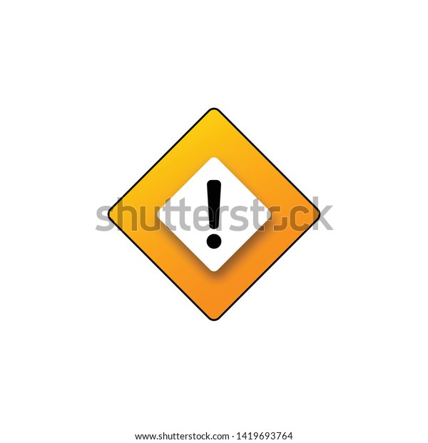 Yellow Alert Icon Important Message Sign Stock Vector (Royalty Free ...