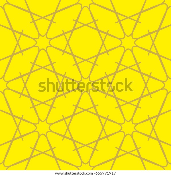 Yellow Art Deco Seamless Background Stock Vector (Royalty Free ...