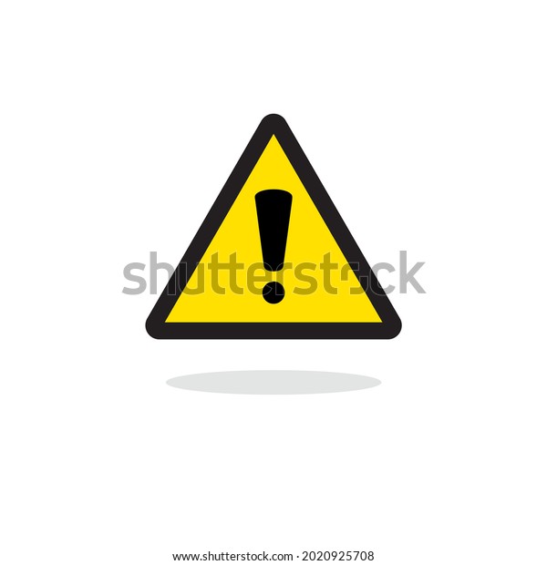 Yellow Attention Warning Sign Exclamation Mark Stock Vector (Royalty ...