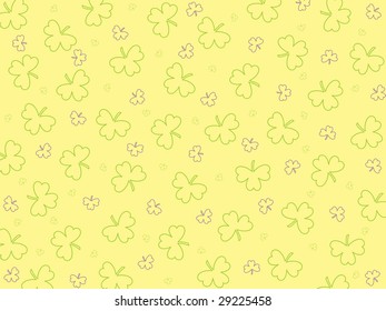 Yellow Background Seamless Shamrock Stock Vector (Royalty Free ...