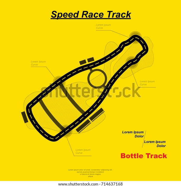 Yellow Background Speed Race Track Map Stock Vector (Royalty Free ...
