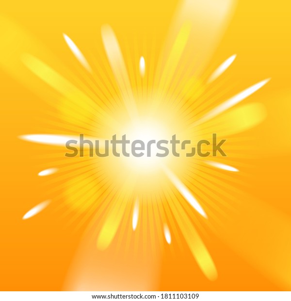 Yellow Background Sun Impact Effect Concentrated: เวกเตอร์สต็อก (ปลอด ...