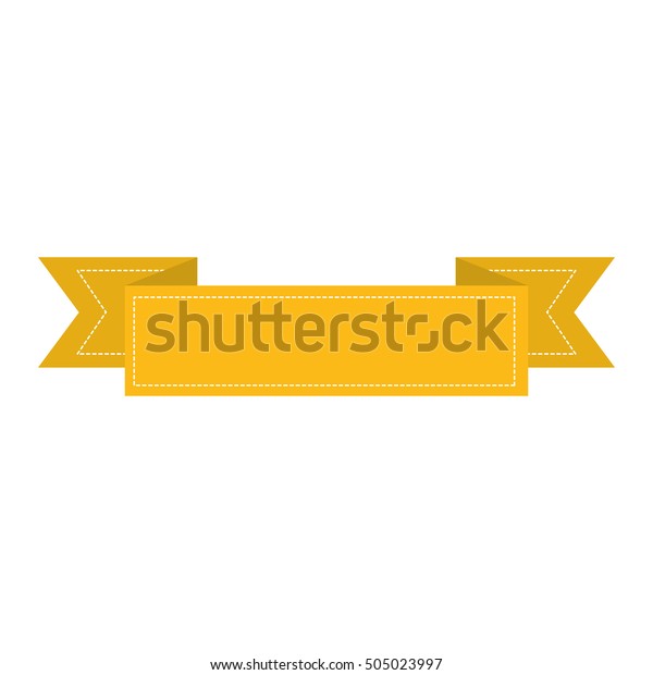 Yellow Banner Icon Image Stock Vector (Royalty Free) 505023997 ...