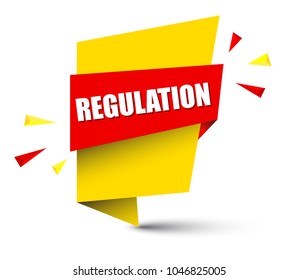 Yellow Banner Regulation Stock Vector (Royalty Free) 1046825005 ...