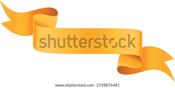 Yellow Banner Scroll Glossy Color Ribbon Stock Vector (Royalty Free ...