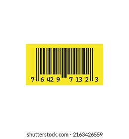 Yellow Barcode Scanning Product Template Design Stock Vector (Royalty ...