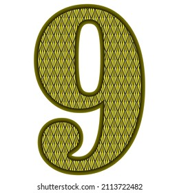 Yellow Black Number Nine Vector Illustration Stock Vector (Royalty Free ...