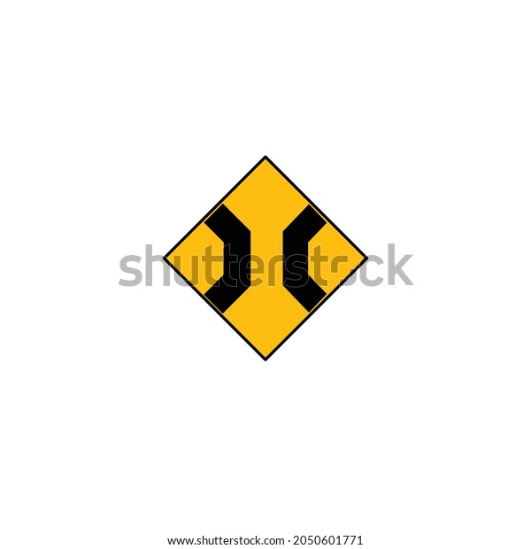 Yellow Black Traffic Sign Stock Vector (Royalty Free) 2050601771 ...