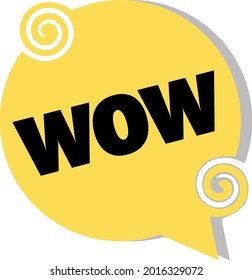 Yellow Black Wow Communication Balloon Stock Vector (Royalty Free ...