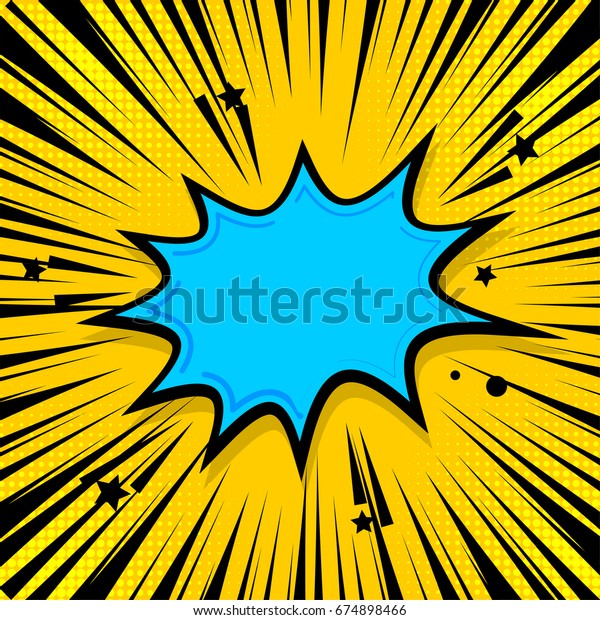 Yellow Blank Vintage Comic Book Text 스톡 벡터(로열티 프리) 674898466 | Shutterstock
