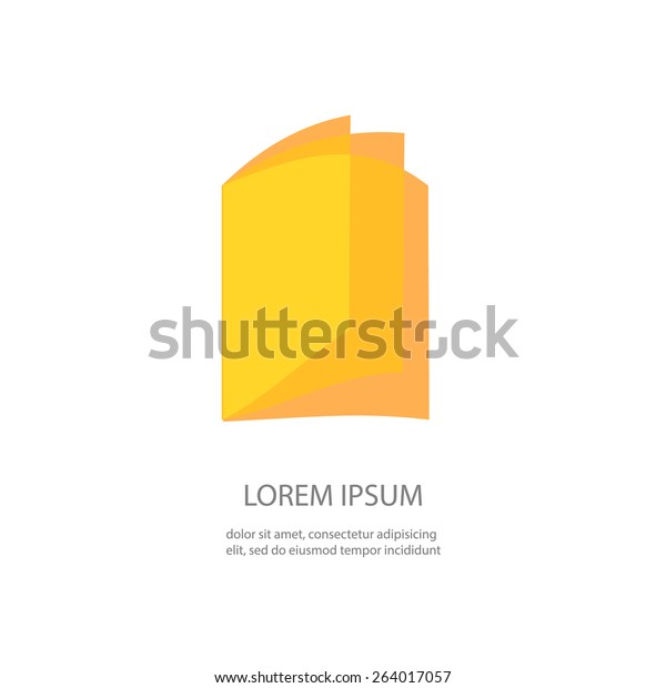 Yellow Book Pages Logo Vector Illustration Stock Vector (Royalty Free ...