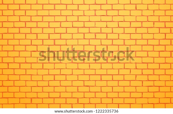 Yellow Brick Wall Vector Illustration Background Stock Vector (Royalty ...