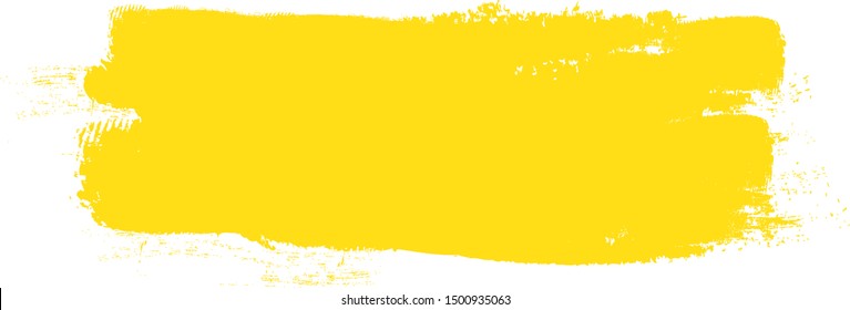 Yellow Brush Stroke Isolated On White Stock Vector (Royalty Free ...