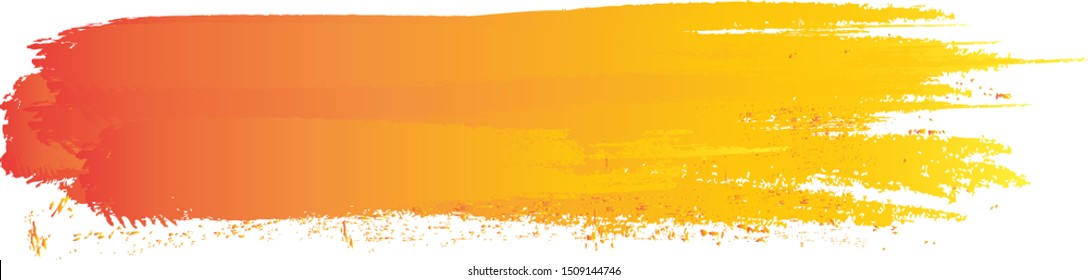 Yellow Brush Stroke Frame Set Flat Stock Vector (Royalty Free ...