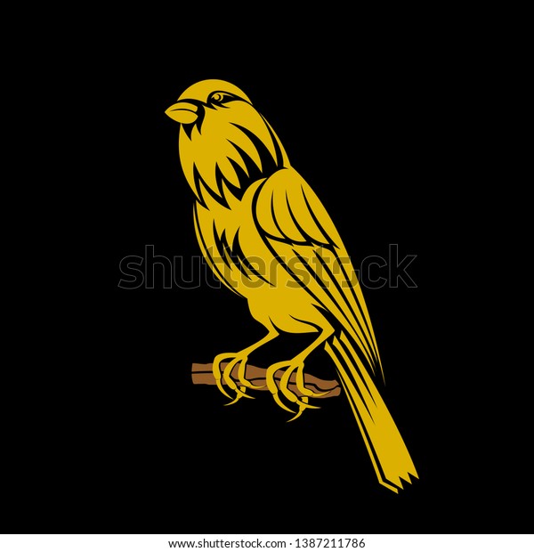 Yellow Canary Bird Vector Illustration Stock Vector (Royalty Free ...