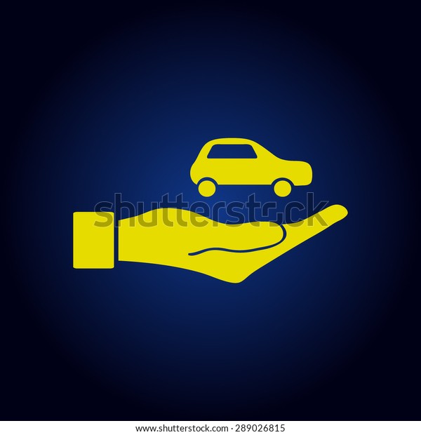 Yellow Car Hand Vector Icon On Stock Vector (Royalty Free) 289026815 ...