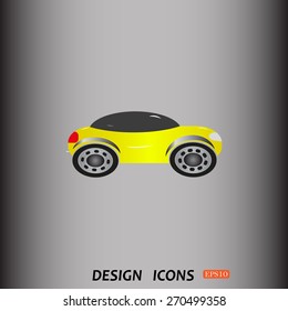 Yellow Car Icon Vector Design Stock Vector (Royalty Free) 274480076 ...
