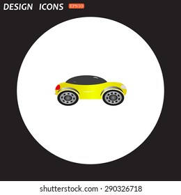 Yellow Car Icon Vector Design Stock Vector (Royalty Free) 328005488 ...
