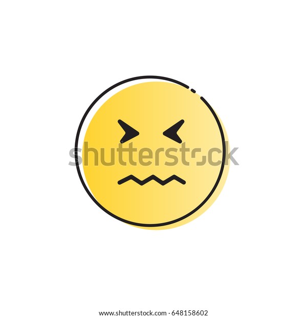 Yellow Cartoon Face Sad Negative People Stock Vector (Royalty Free ...