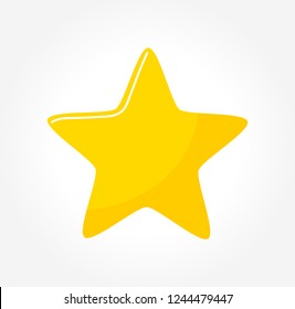 Yellow Cartoon Star Icon Vector Illustration Stock Vector (Royalty Free ...