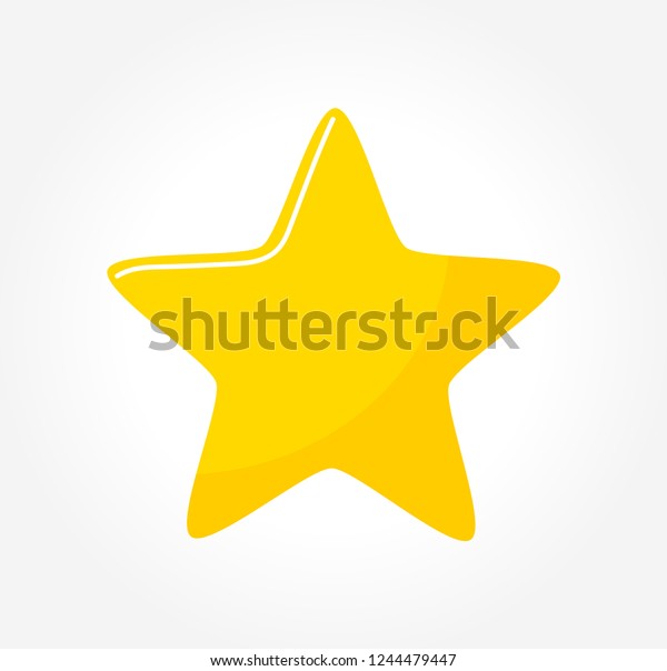 Yellow Cartoon Star Icon Vector Illustration Stock Vector (Royalty Free ...