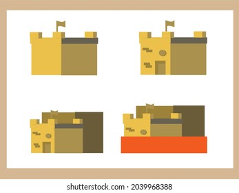 Yellow Castle Some Development Stock Vector (Royalty Free) 2039968388 ...