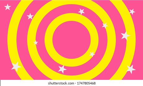 Yellow Circle Pink Background Sparkle White Stock Vector (Royalty Free ...