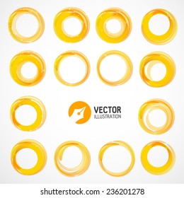Yellow Circles Vector Illustration Your Business: vector de stock ...