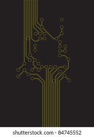 Yellow Circuit Board Background Stock Vector (Royalty Free) 84745552 ...