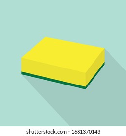 Yellow Cleaning Sponge Icon Vector Illustration Stock Vector (Royalty ...