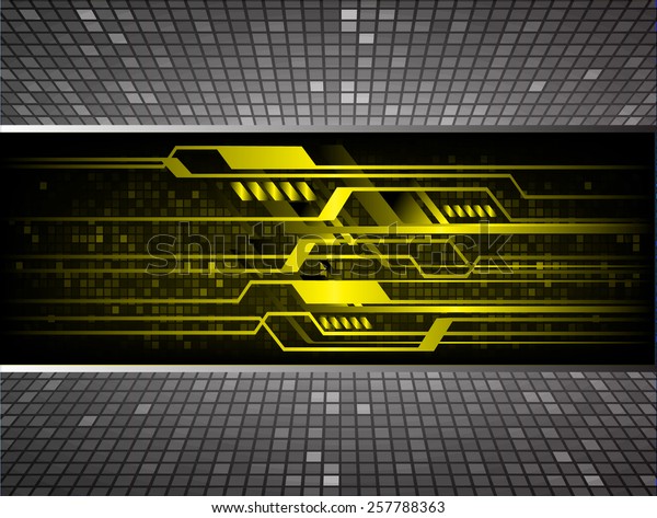 Yellow Color Light Abstract Technology Background Stock Vector (Royalty ...