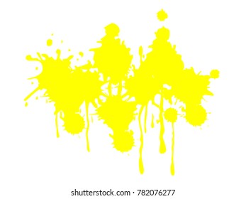 Yellow Color Paint Splash Vector Image Stock Vector (Royalty Free ...