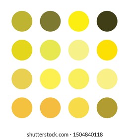 Yellow Color Palette Vector Illustration Stock Vector (Royalty Free ...