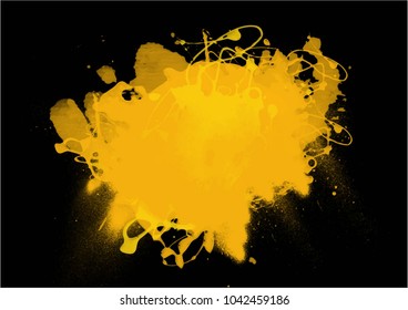 Yellow Color Splatter Stock Vector (Royalty Free) 1042459186 | Shutterstock