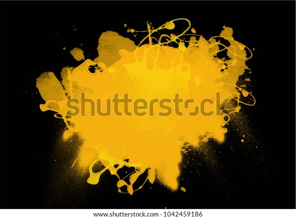 Yellow Color Splatter Stock Vector (Royalty Free) 1042459186 | Shutterstock