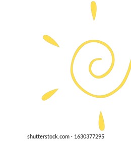 Yellow Color Sun Pattern Design On Stock Vector (Royalty Free ...