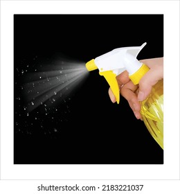 Yellow Color Trigger Sprayer Gun Gardening Stock Vector (Royalty Free ...