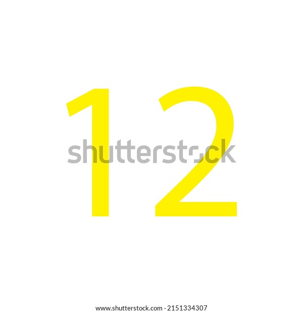 Colores amarillos número simple clip ilustrador: vector de stock (libre ...