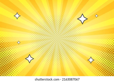 Yellow Comic Background Sun Burst Dot Stock Vector (Royalty Free ...