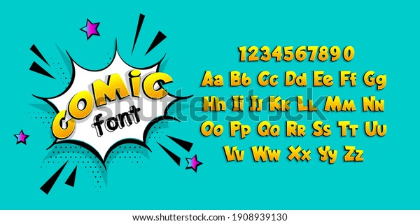 Yellow Comic Book Pop Art Superhero Stock Vector (Royalty Free ...